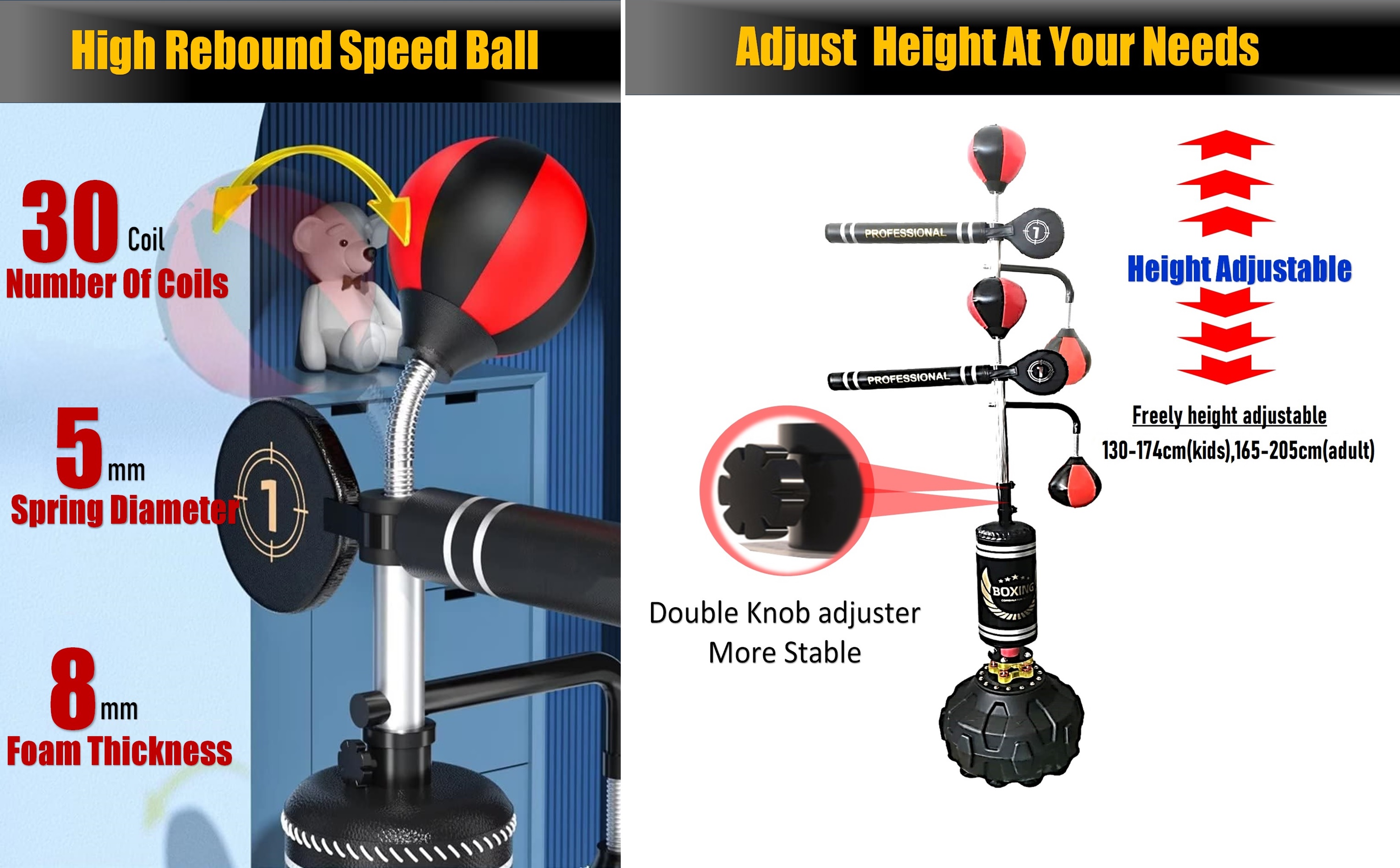Speed Boxing Bags 3-in-1 Boxing Punching Sand Bag Sandbag Stand MMA ...