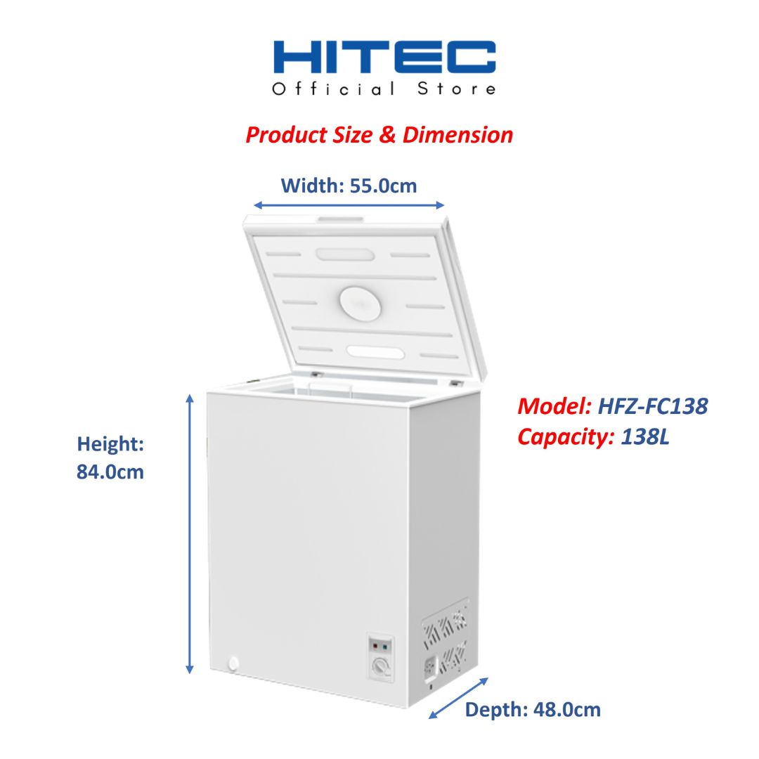 Hitec Chest Freezer Dual Cooling 138L HFZ-FC138 | Shopee Malaysia