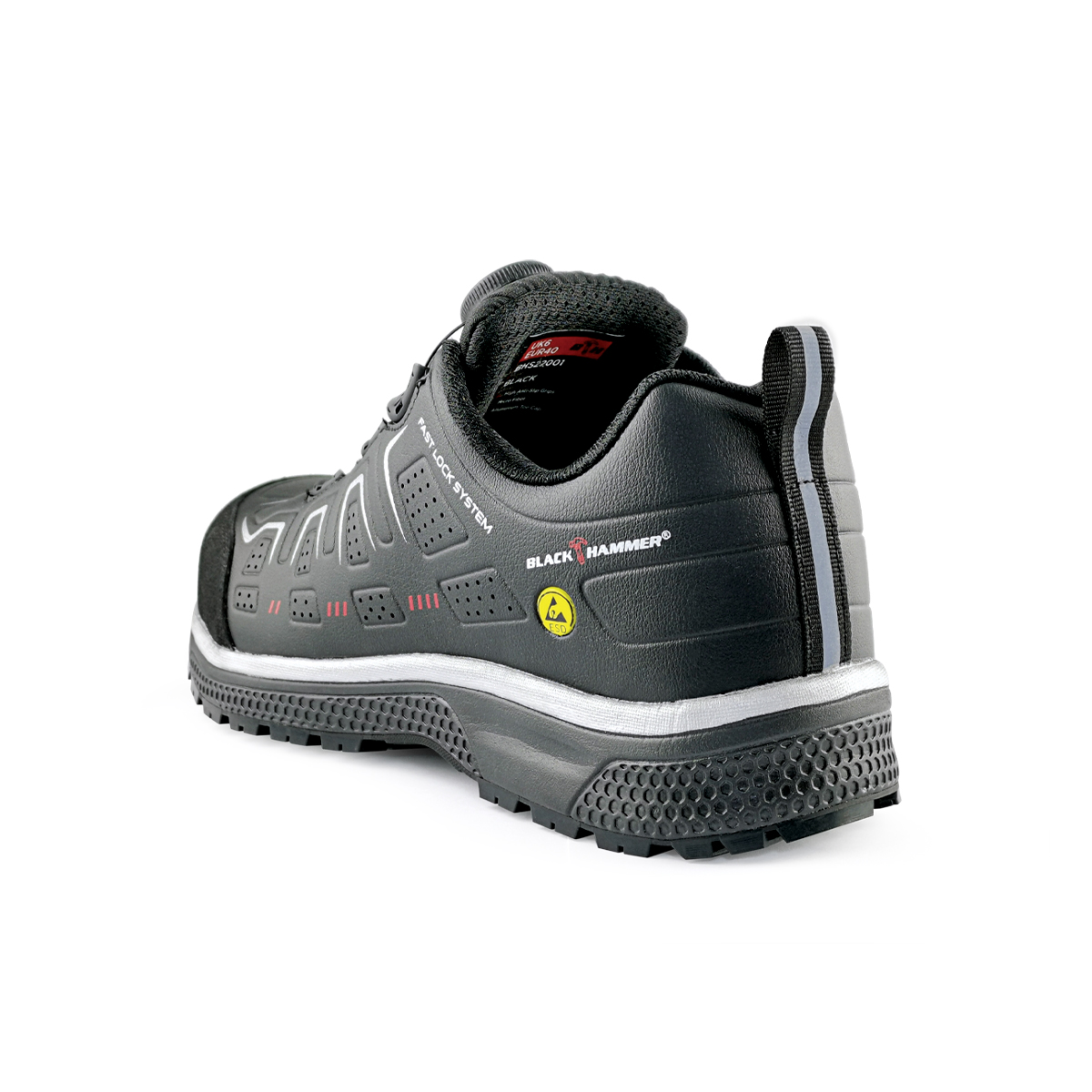 Black Hammer Pro Series Men Low Cut ESD Fastlock Light Weight Safety ...