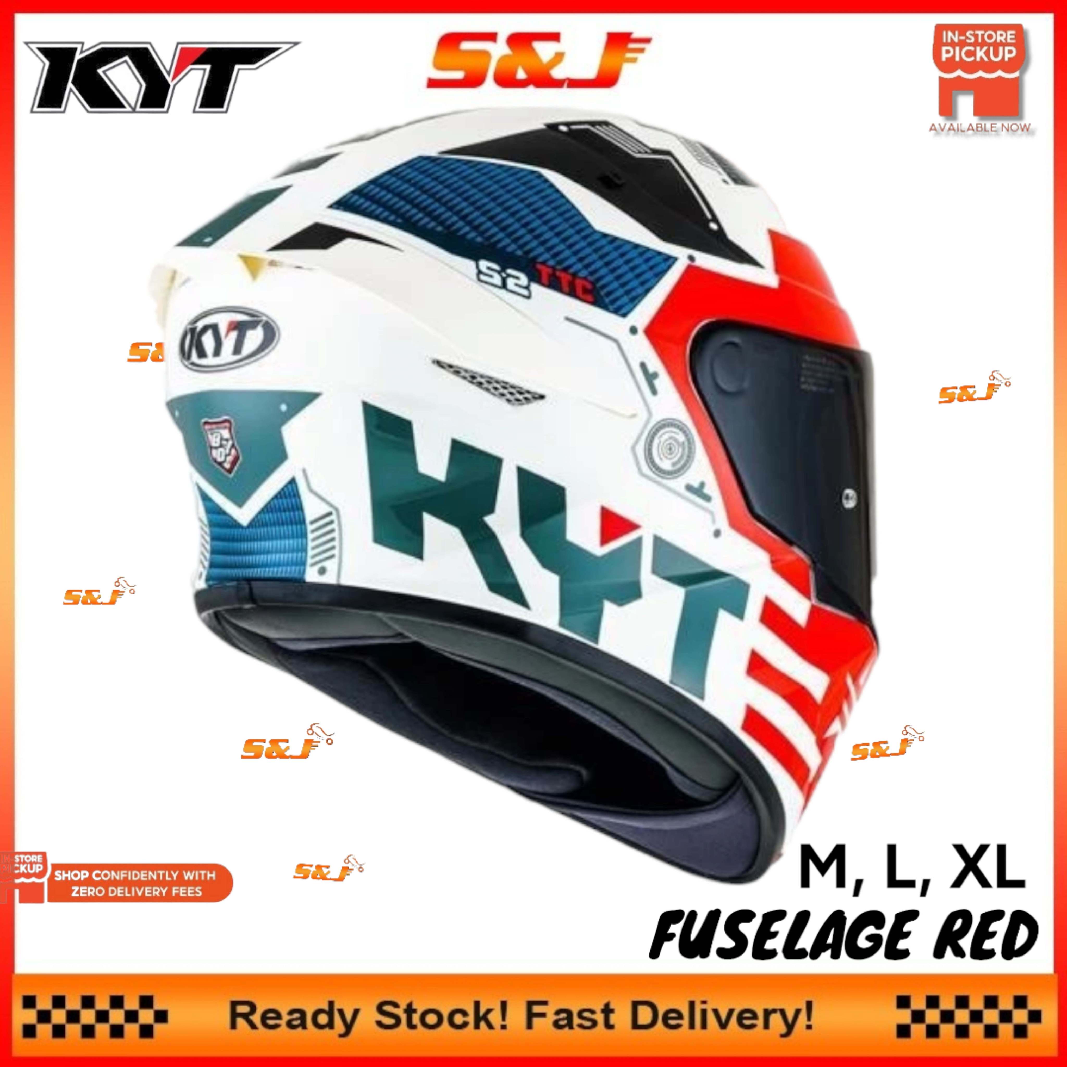 2023 KYT FUSELAGE RED TT COURSE FULL FACE HELMET M L XL | Shopee Malaysia