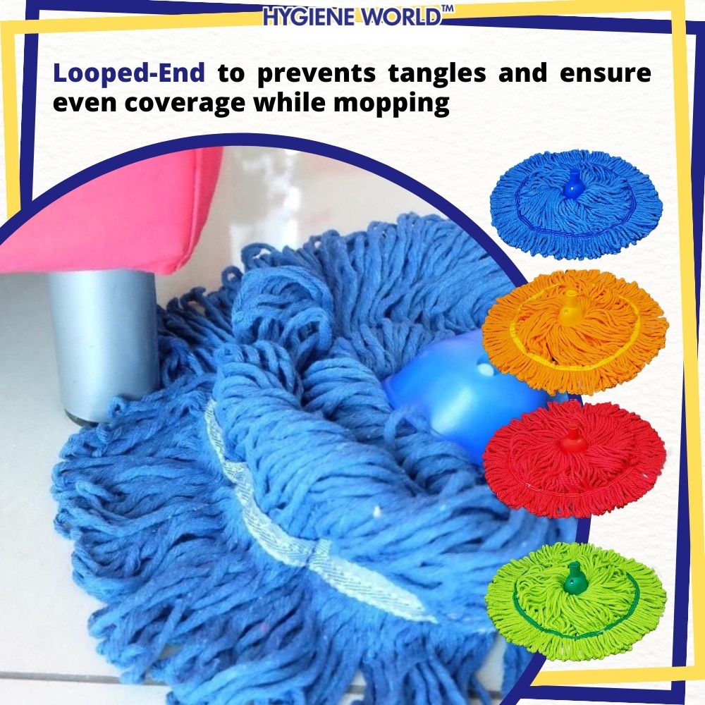 UNI Microfiber Mop Head 300g / Looped-End Floor Mop / Circular Mop Head ...