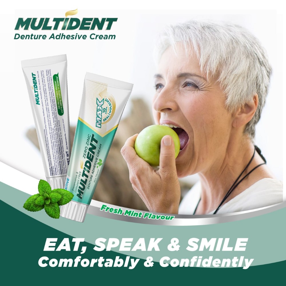 Multident Advanced Denture Adhesive Cream (60g) | Shopee Malaysia