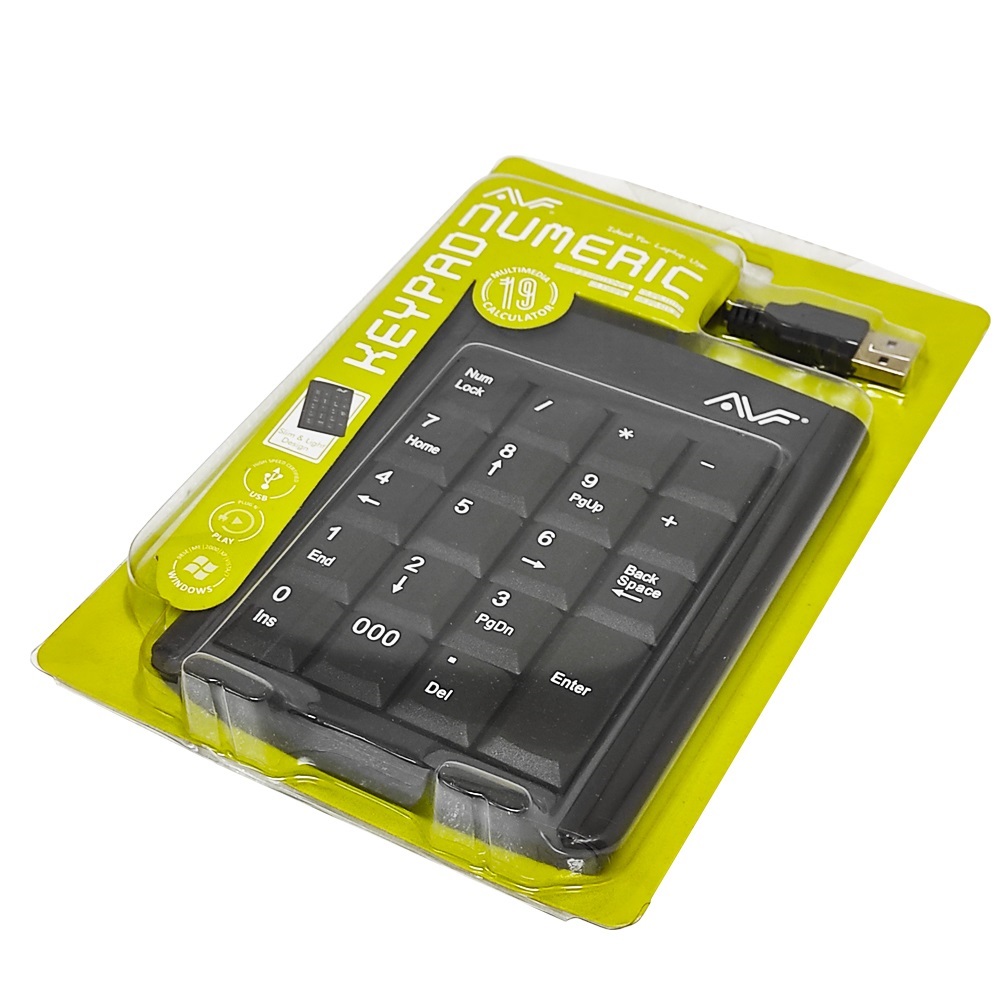 AVF USB NUMERIC KEYPAD AKB111 CASHIER CALCULATOR KEYBOARD POS SYSTEM ...