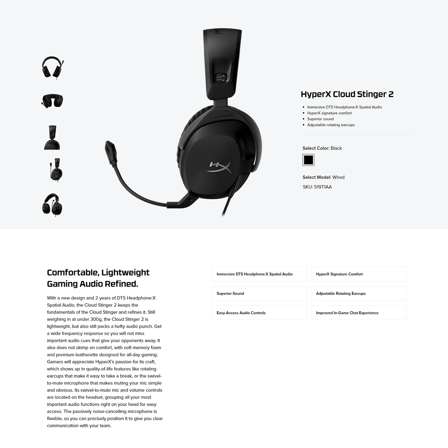 HYPER-X HYPERX CLOUD STINGER / CLOUD STINGER 2 WIRED/WIRELESS COMFORT ...