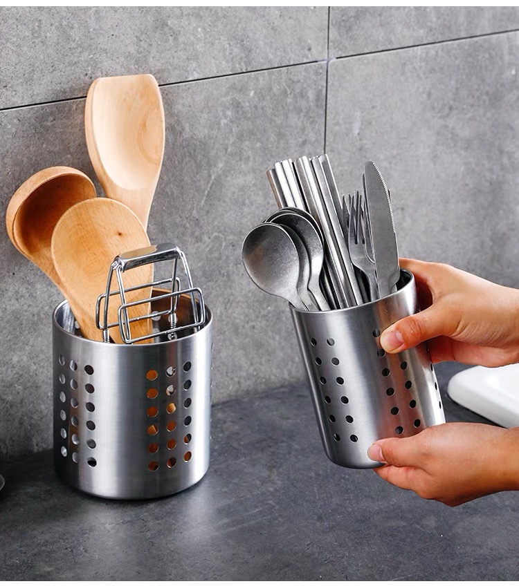 CUTLERY STAND STAINLESS STEEL CUTLERY RACK CUTLERY HOLDER KITCHEN ...