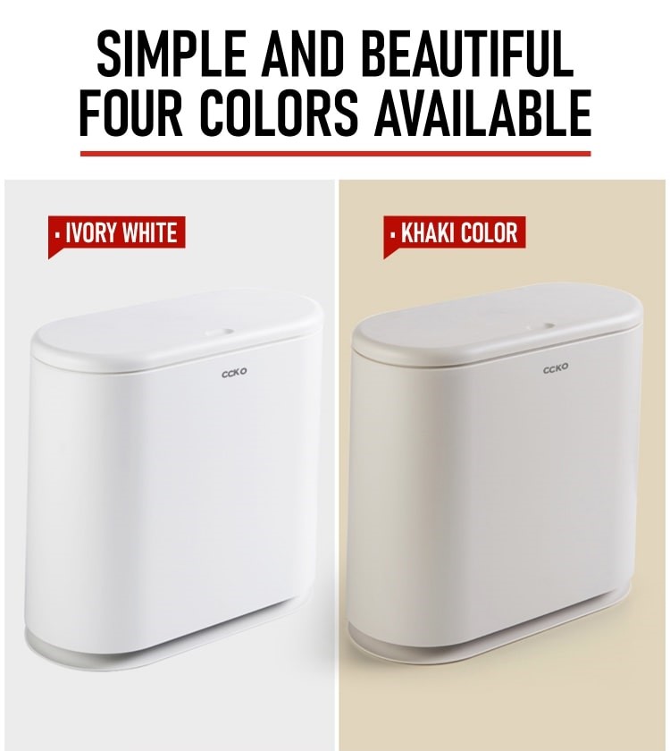 CCKO Click-open Narrow Side Bin 9L (4 colours) Minimalist Style ...