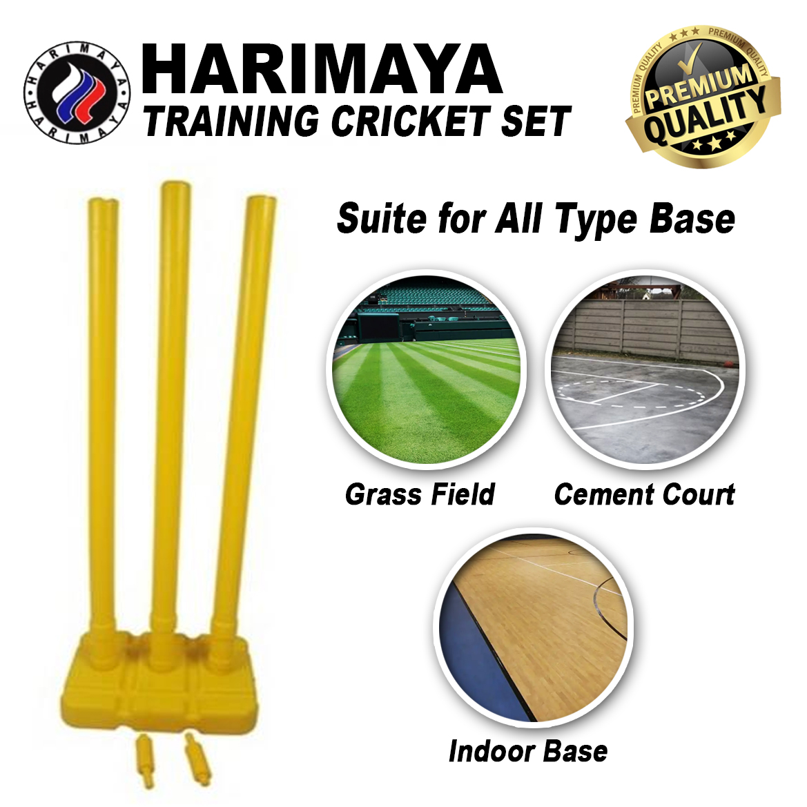HARIMAYA Kwick Cricket Training Kit All Age Senior Junior Bola Kriket ...
