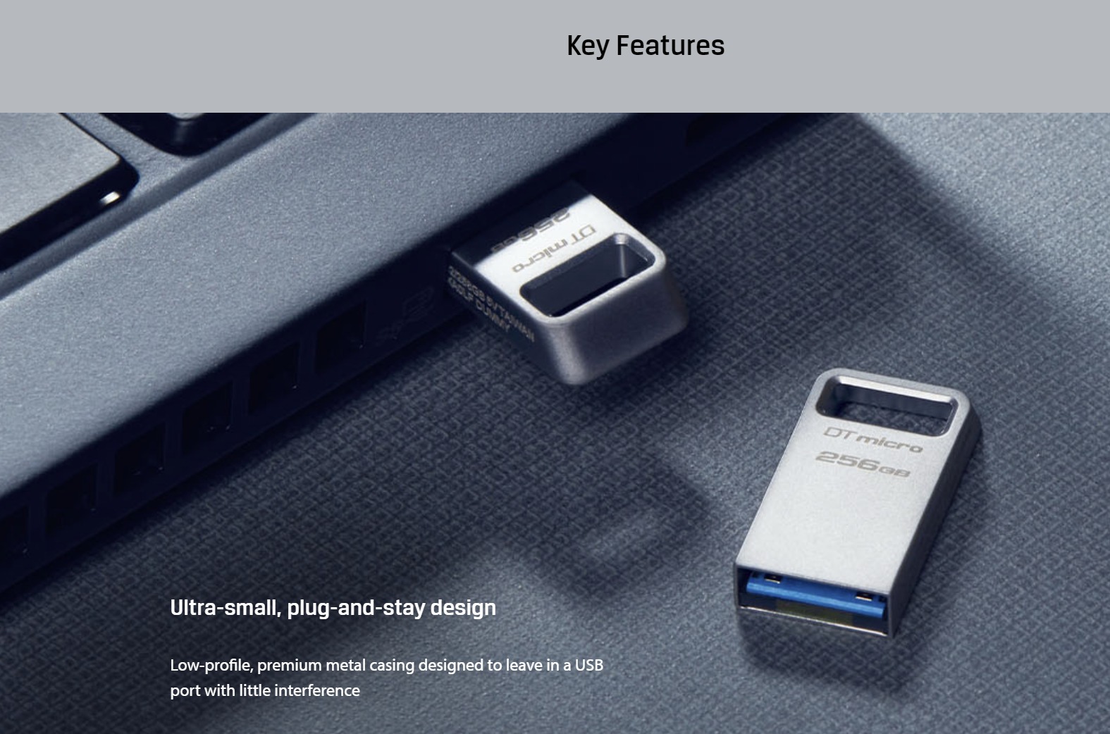 Kingston DT MICRO DataTraveler Micro 32GB 64GB 128GB 256GB Capless ...