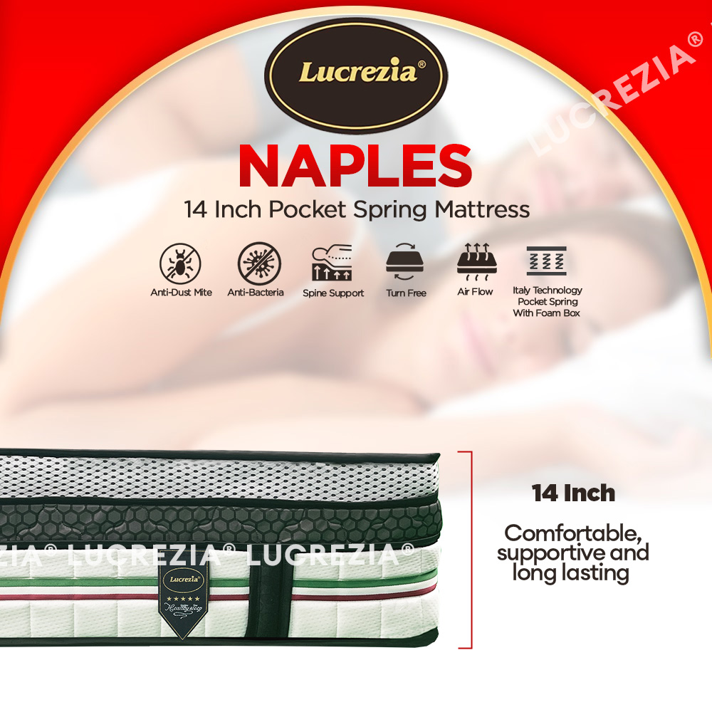 Free Shipping - Lucrezia Naples 14-Inch Italy Technology Pocket Spring ...