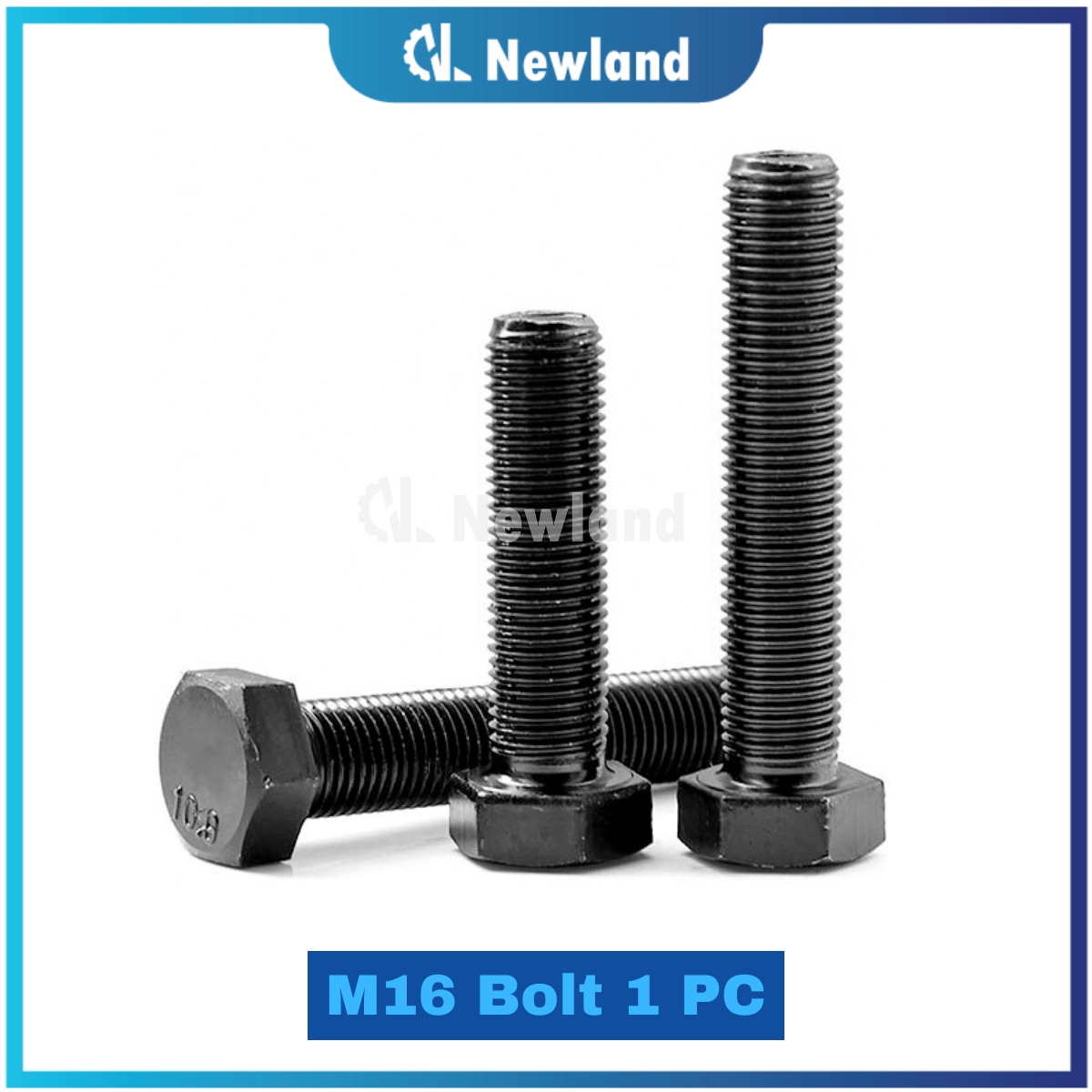 Newland M16 Fine Thread Bolt and Nuts / Plain Washer / Spring Washer ...