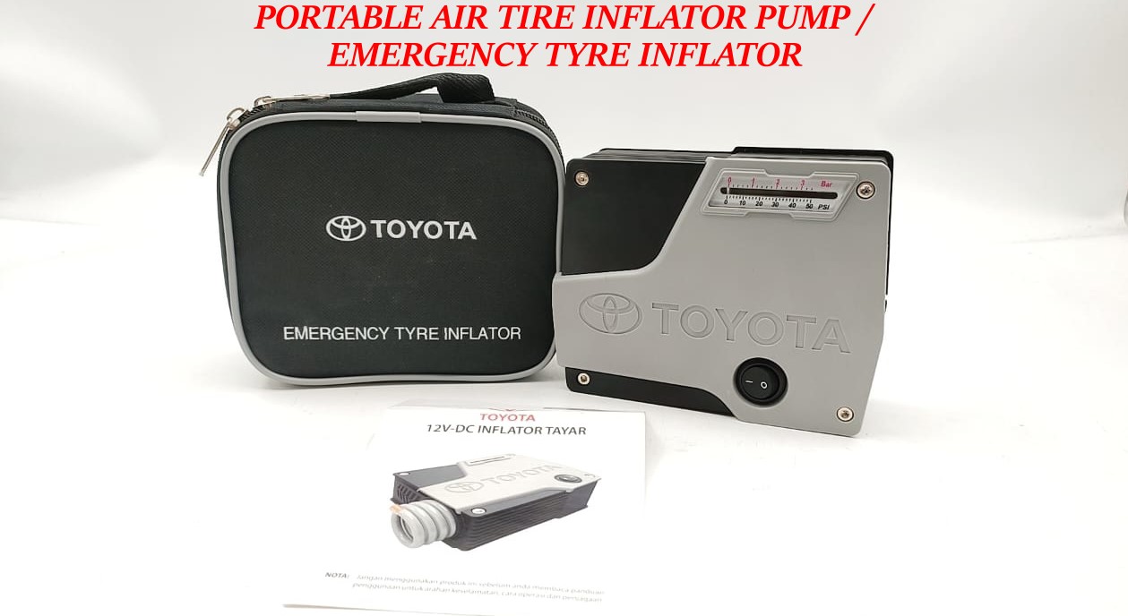 ORIGINAL TOYOTA PORTABLE AIR TIRE INFLATOR PUMP EMERGENCY TYRE INFLATOR ...