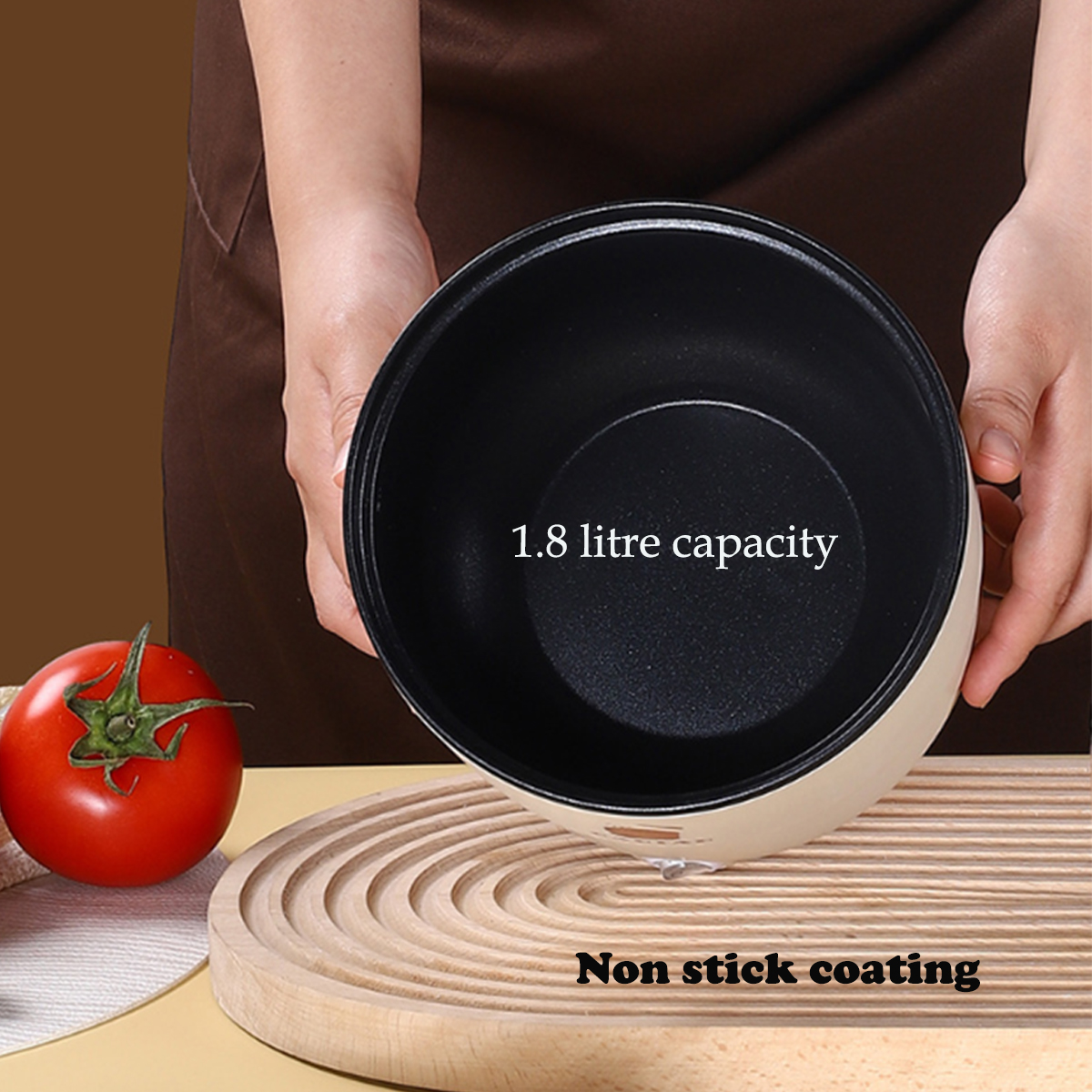 Multiuse 1.8L Mini Rice Cooker Easy Cook Easy Carry Cooker for 2-3 Pax ...