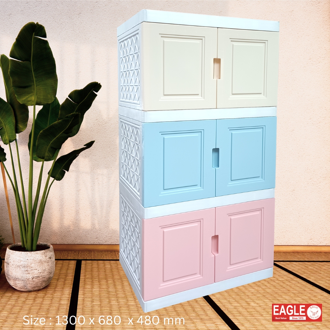 RumahAku {BESAR} Plastic Storage Cabinet/Wardrobe/Almari Baju/Almari ...