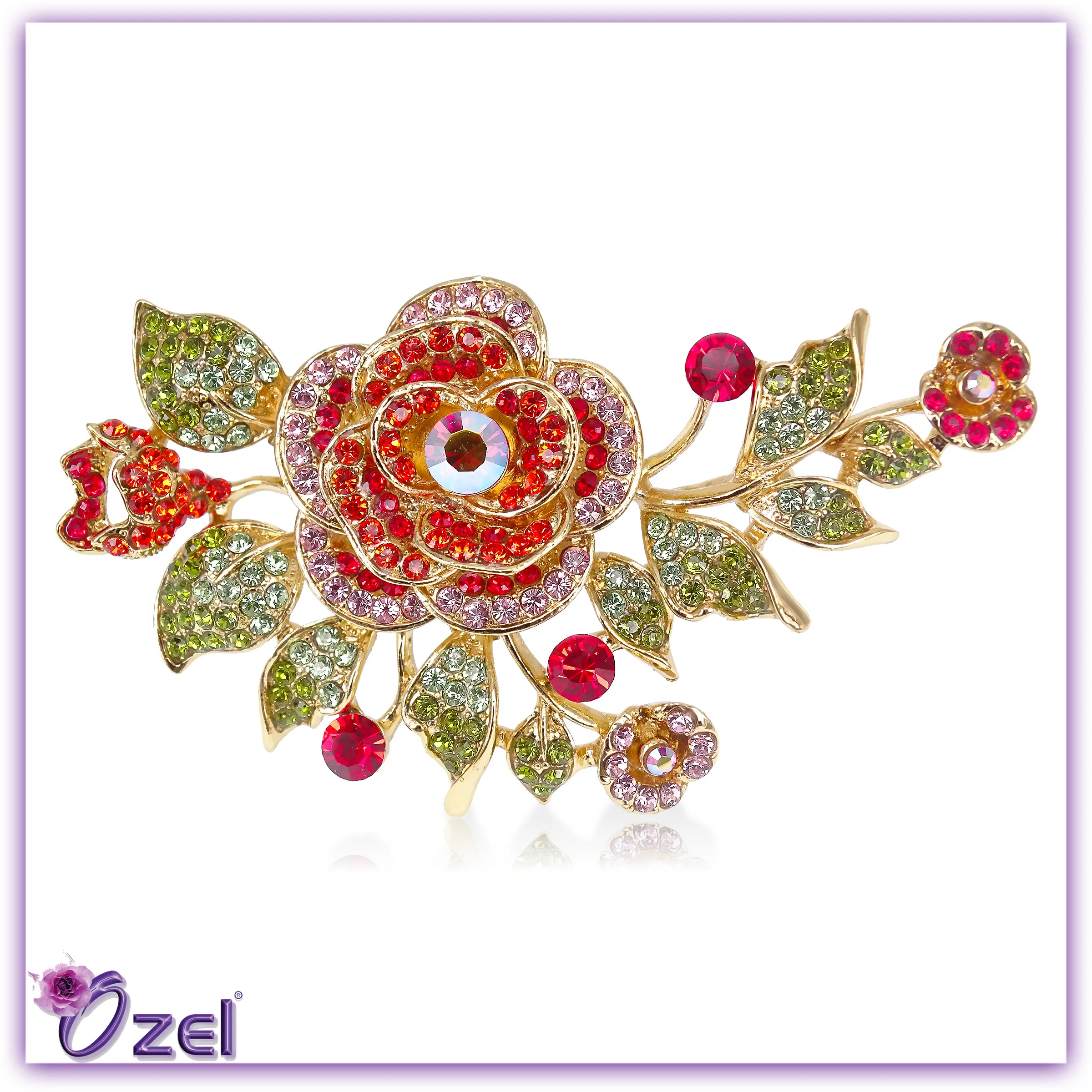Ozel Flower Brooch A996 Kerongsang & Pin Tudung, Hijab, Songkok & Baju ...