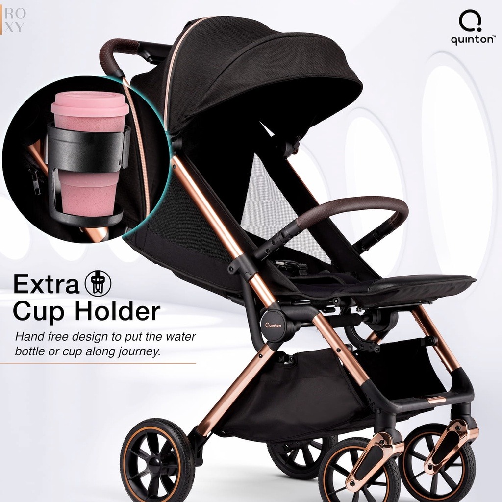 Quinton Roxy Auto Fold Stroller | Newborn to 25kg | Magnetic buckle ...