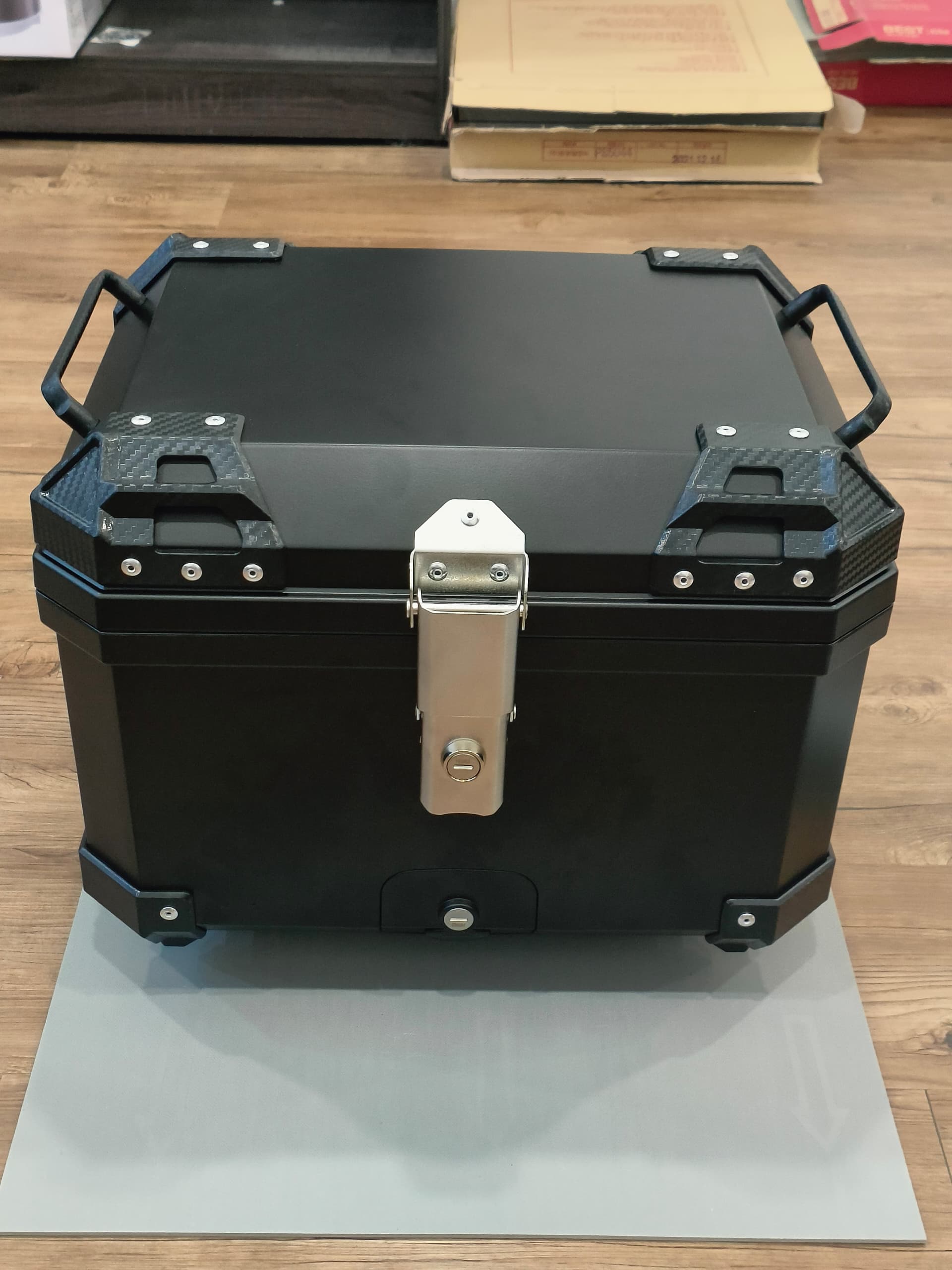 🔥 OFFER 🔥 Motorcycle Top Box 36L 45L 57L With Base Plate Safety Box ...