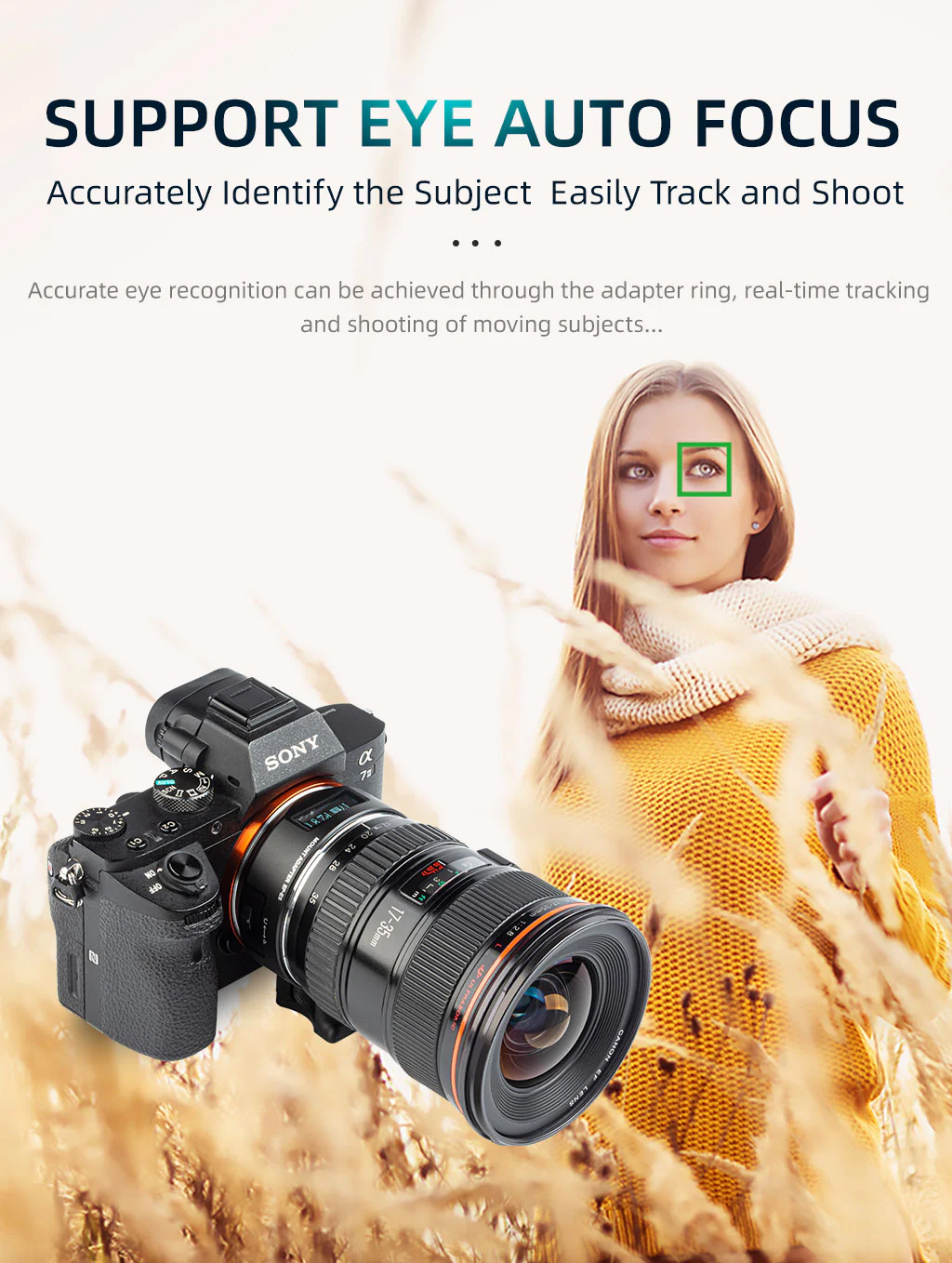 VILTROX EF-E5 Lens Adapter Full Frame Auto Focus Smart OLED Display for Canon EOS EF/EF-S Lens ...