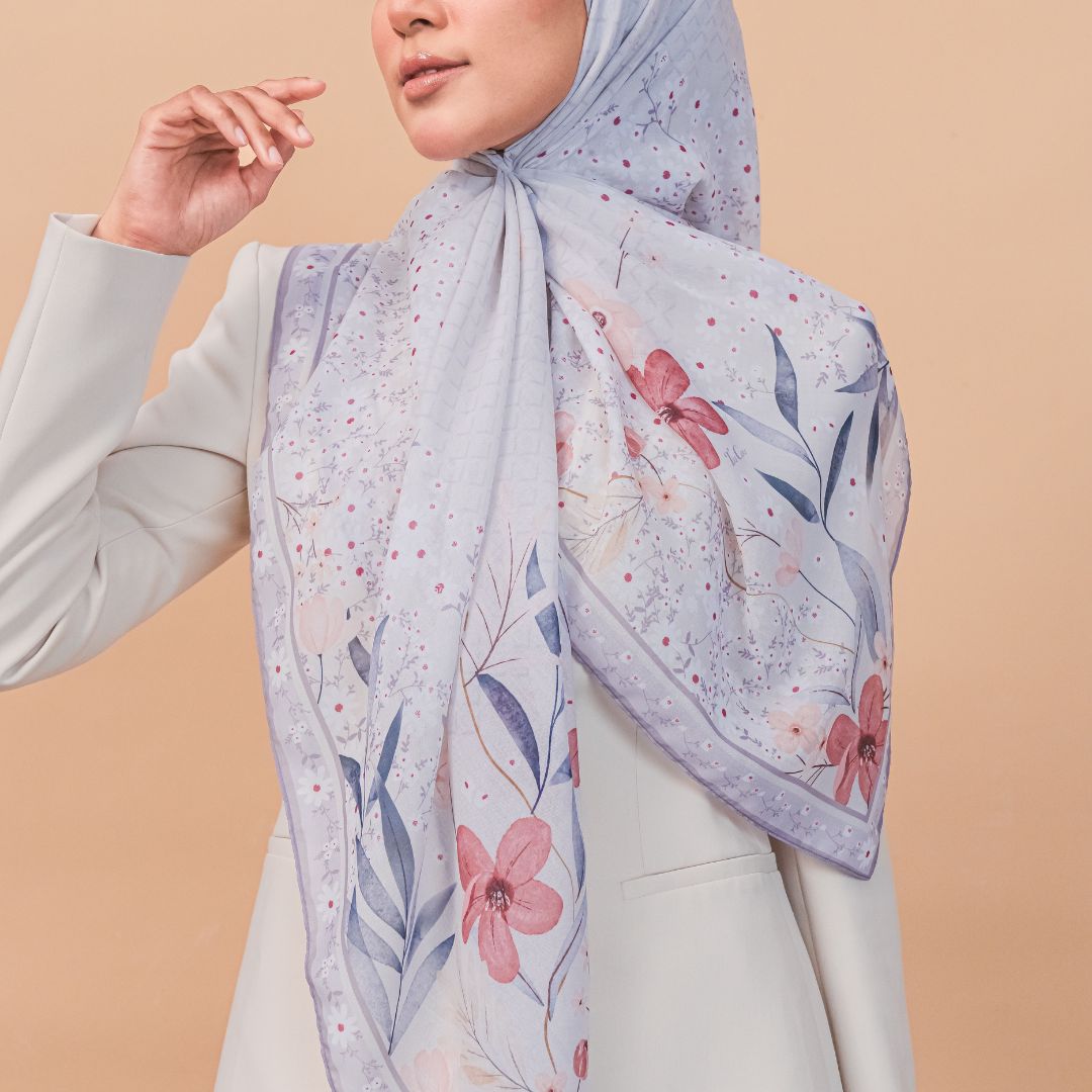 THE CIKS Ivy (Tudung Printed Cotton Voile Square / Bawal) | Shopee Malaysia