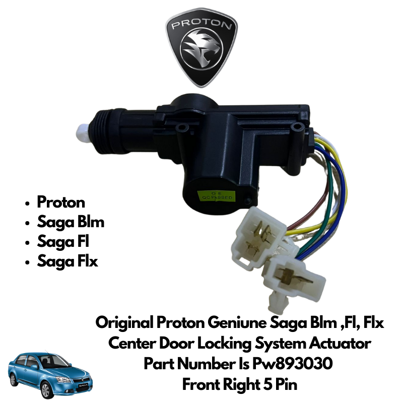 Original Proton Geniune Saga Blm ,Fl, Flx Center Door Locking System ...