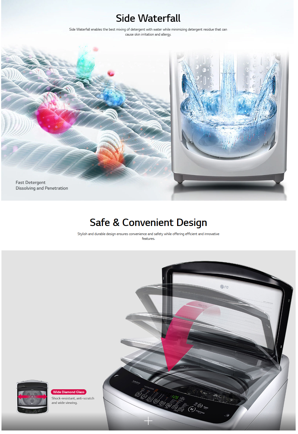 LG Washing Machine Inverter 9KG Top Load Washer Direct Drive Mesin ...