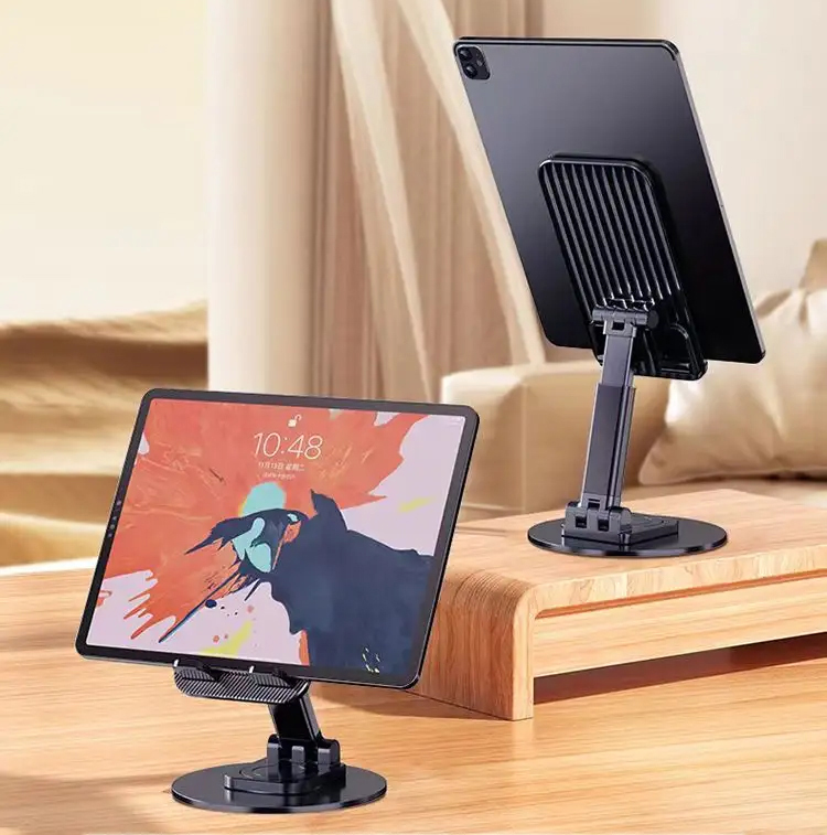 360° Acrylic Base Mini Laptop Phone Tablet Stand Transparent Adjustable Desktop Smartphone Pad ...