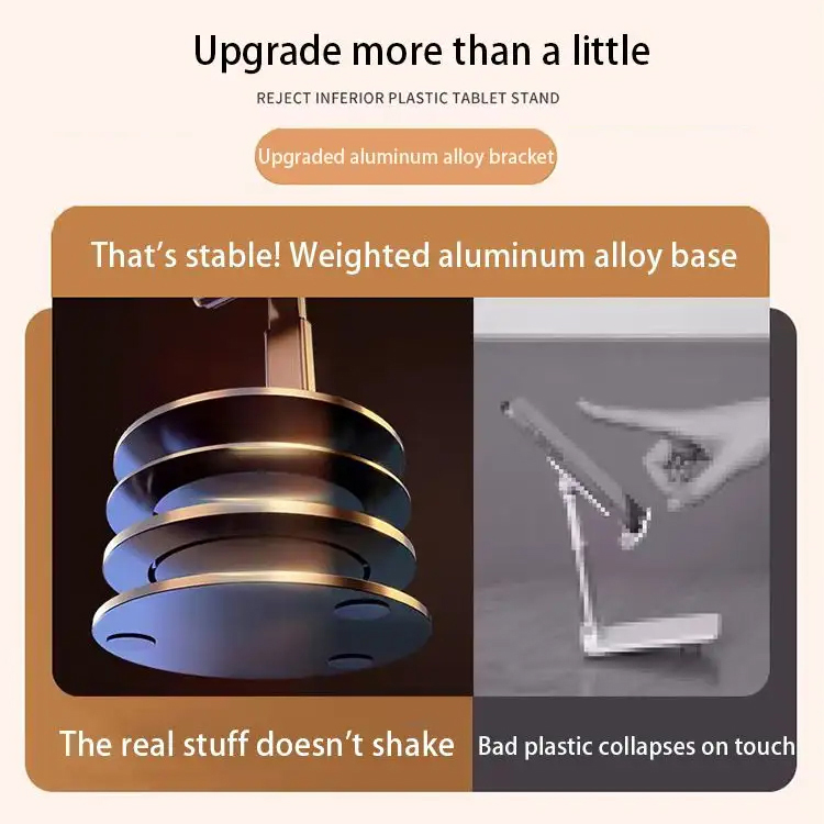 360° Acrylic Base Mini Laptop Phone Tablet Stand Transparent Adjustable Desktop Smartphone Pad ...