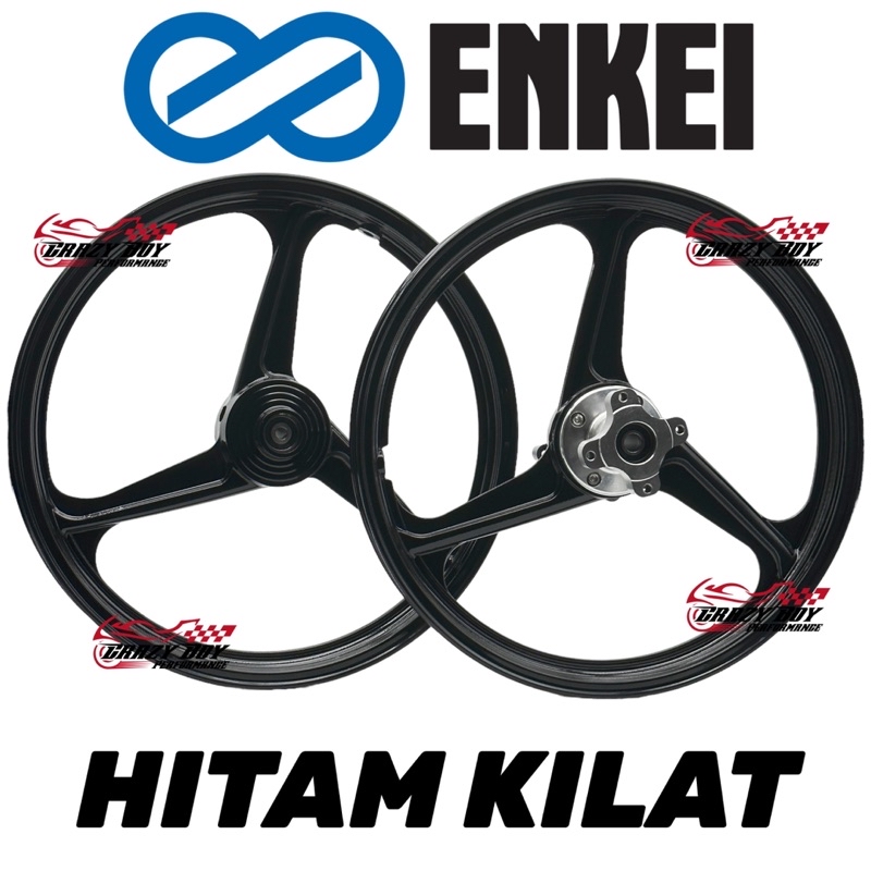 3 BATANG ENKEI SPORT RIM+CUSTOM HUB PNP Y15ZR Y16ZR 125ZR LC135 5S 1.4/1.4x17 MILKY WHITE ...