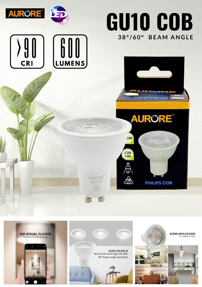AURORE 6.5W GU10 LED Bulb Mentol LED Spotlight Track Light Ceiling ...