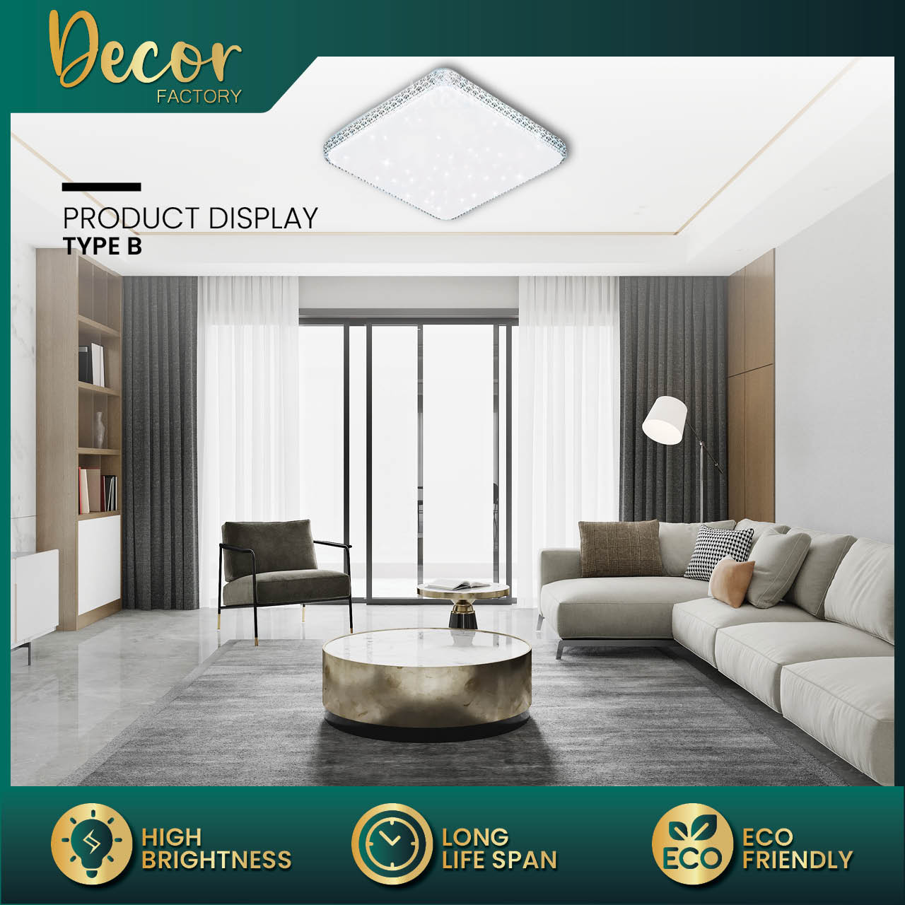 Modern Ceiling Light Ceiling Lamp LED Round Ceiling Light Lampu LED ...