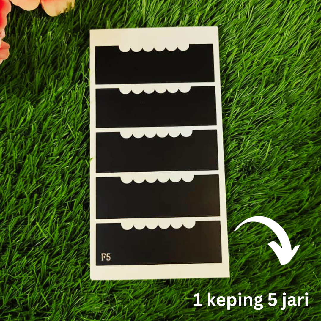 Stiker Inai Celup 5 Jari Corak Cantik Mudah Di Pakai Design Terkini ...