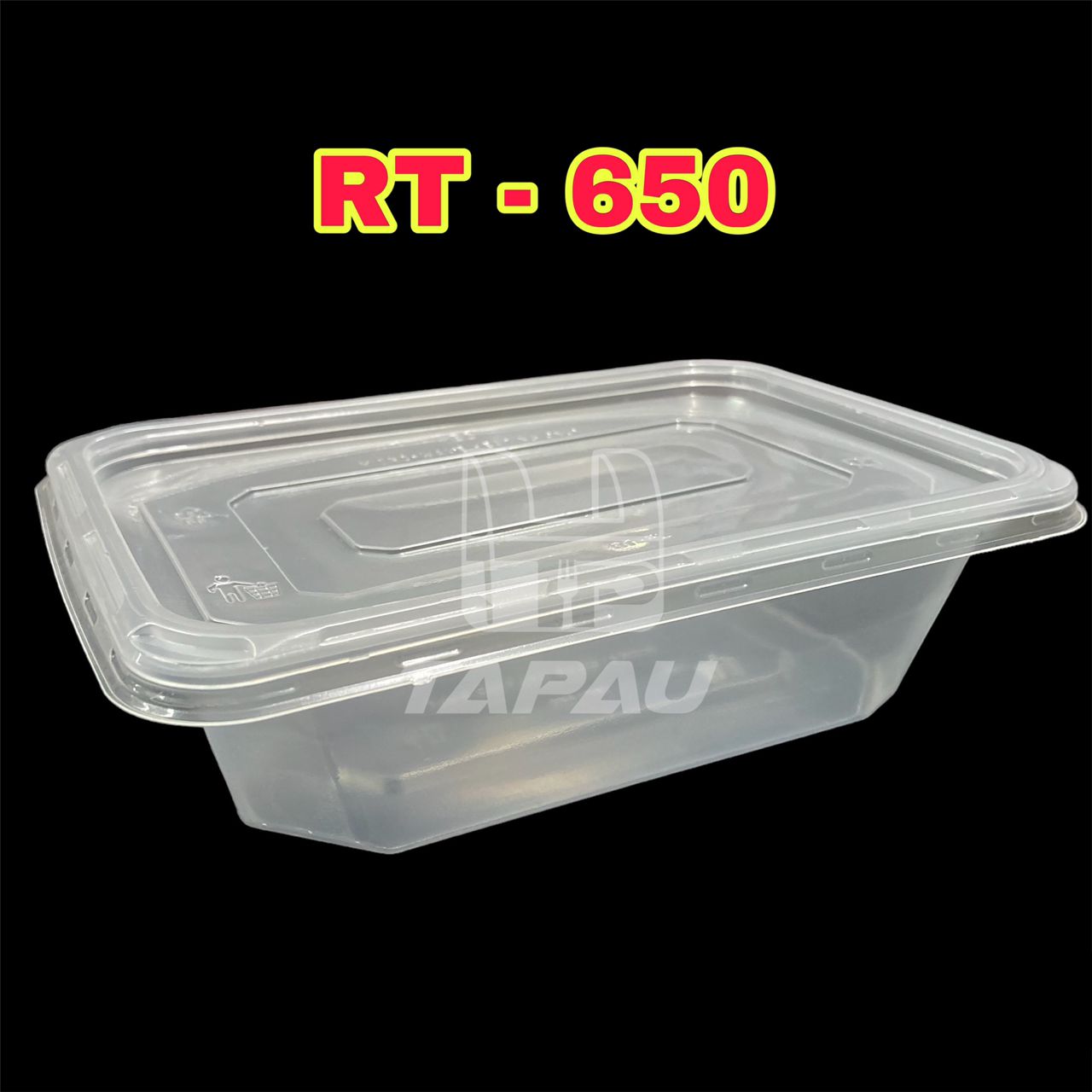 TAPAU - EC Rectangular Container & Lid ( 50sets± ) Disposable Plastic ...