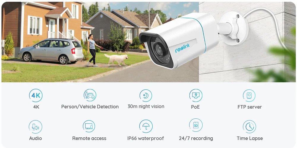 Reolink RLC-810A-4.0mm P330-2.8mm P330 4K HD Person/Vehicle Detection ...