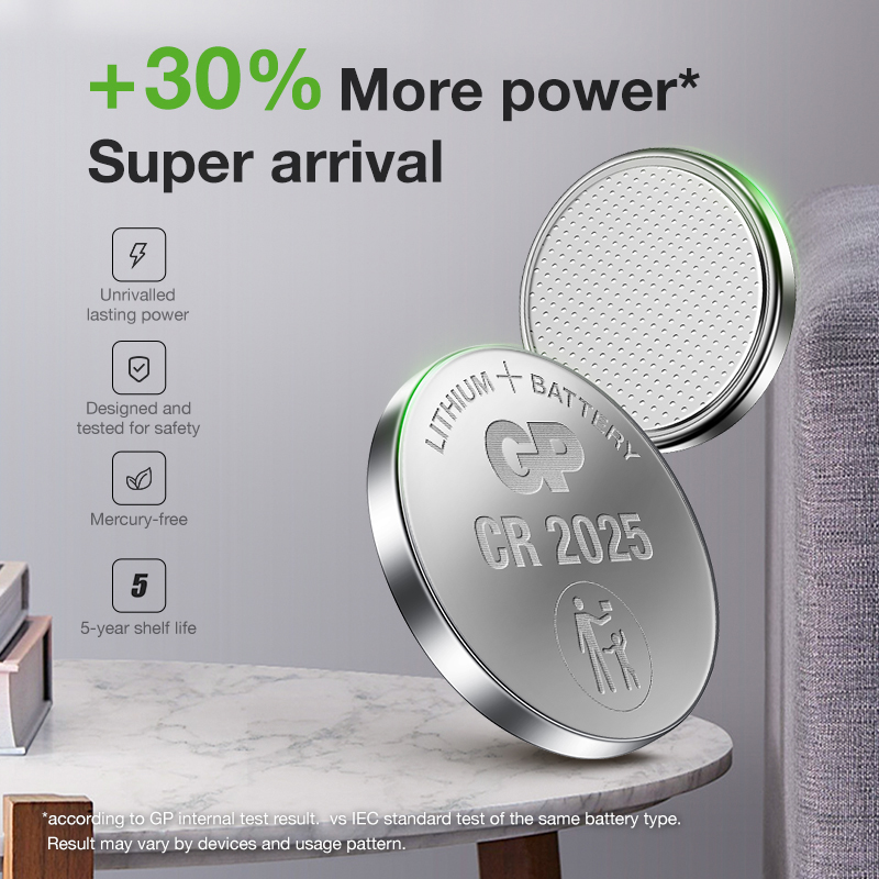 GP Lithium Coin Cells Battery CR2025 [ Card of 5s ] (BR2025 DL2025 ...