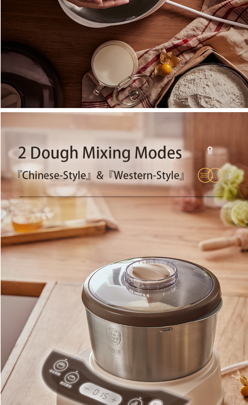 Bear Smart Dough Maker High Power Motor 2 Dough Mixing Mode (5.0L) BDM ...