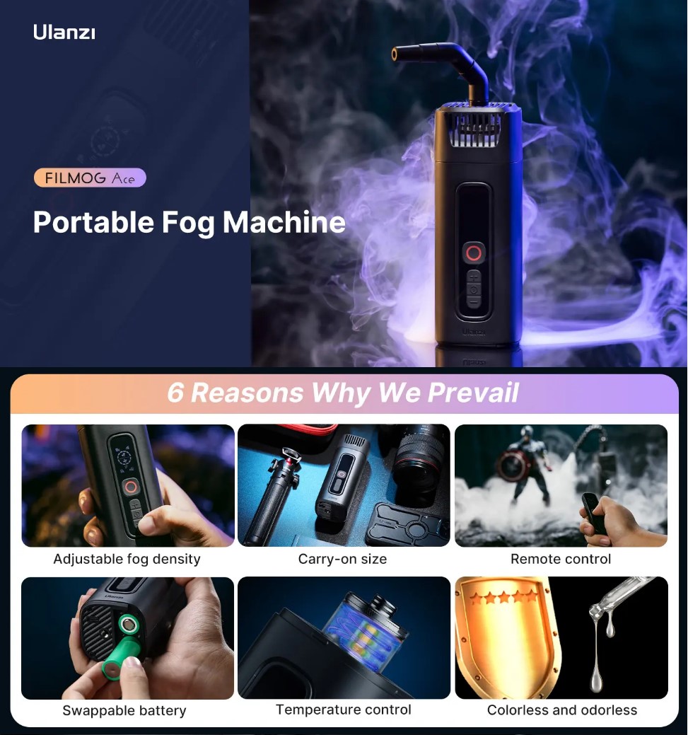 Ulanzi FM01 FILMOG Ace Portable smoke Fog Machine | Shopee Malaysia