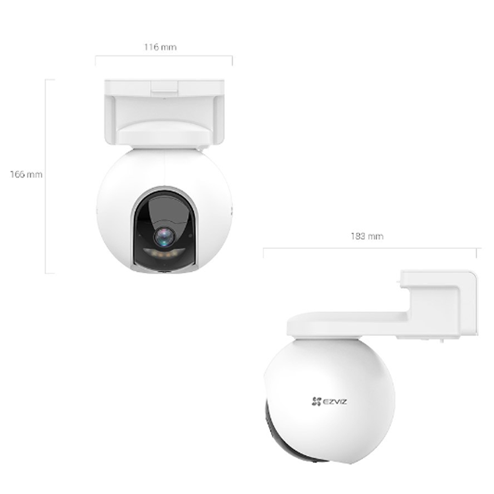 Ezviz CB8 2K 3MP 1296P Rechargeable Battery-Powered Pan & Tilt Wi-Fi ...