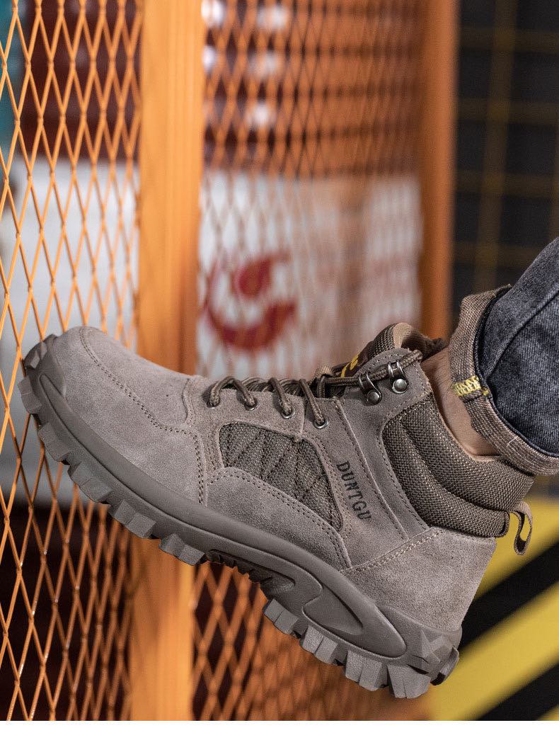 Men's Safety Boots shoes Kasut besi Oil Resistant Protector Military ...
