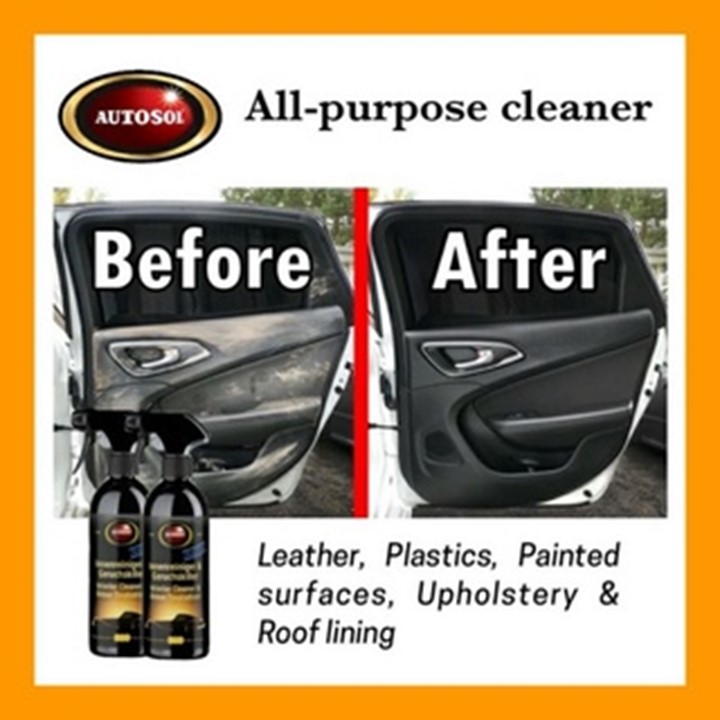 AUTOSOL CAR INTERIOR CLEANER & ODOUR NEUTRALIZER (FABRIC LEATHER ...