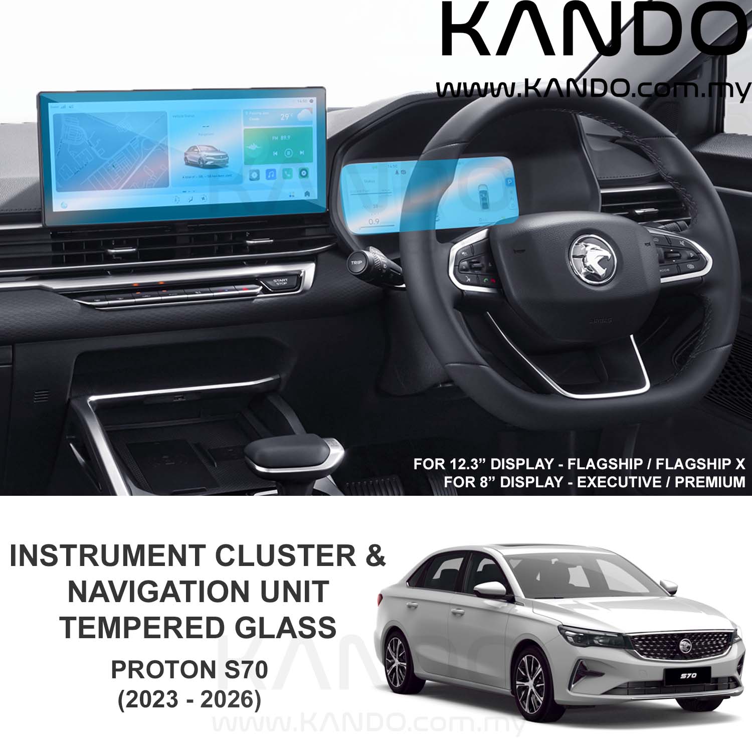 Proton S70 Tempered Glass Protector Proton S70 GPS Screen Proton S70 ...