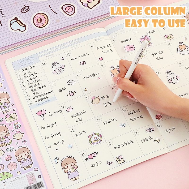 TLD Cute A4 Size Perpetual Calendar Year Planner Annual Plan Book ...