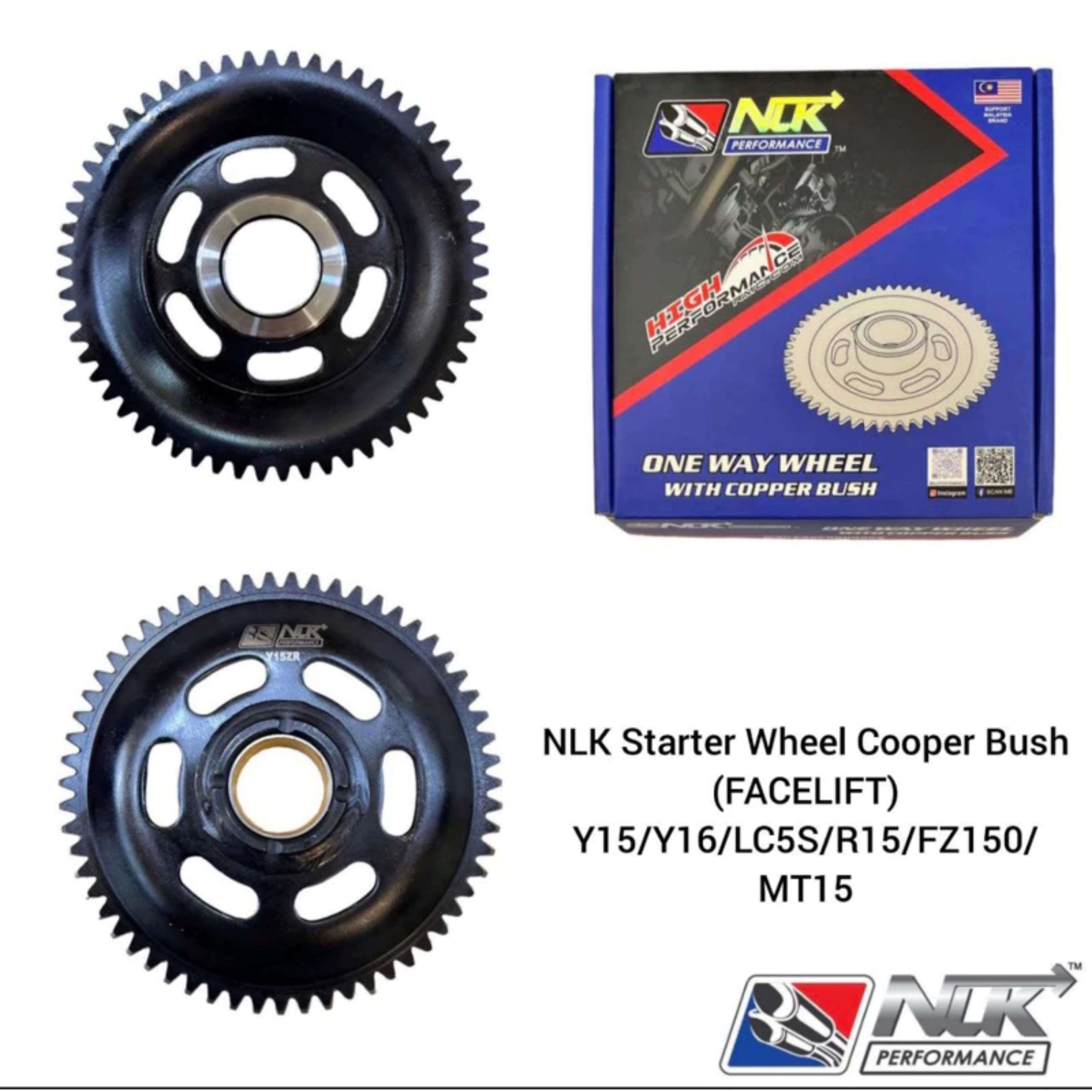 NLK PERFORMANCE Y15ZR Y16ZR LC135 Y15 RACING STARTER WHEEL ONE WAY GEAR ...