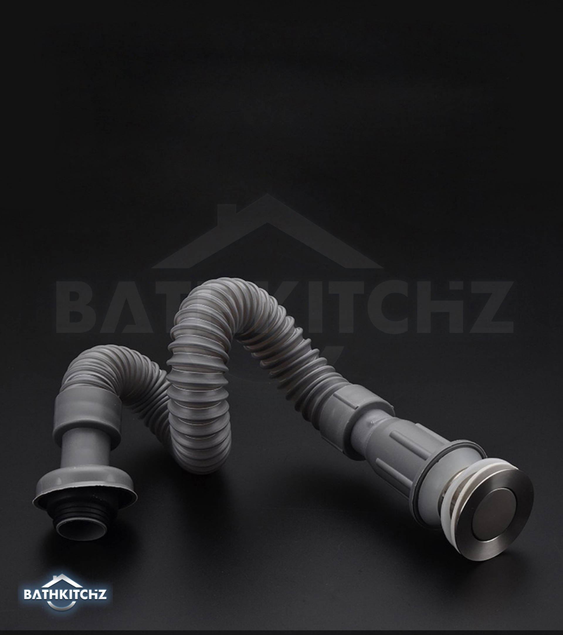 BATHKITCHZ Bathroom Sink Basin Flip Top Waste Extension Drain Hose Anti ...