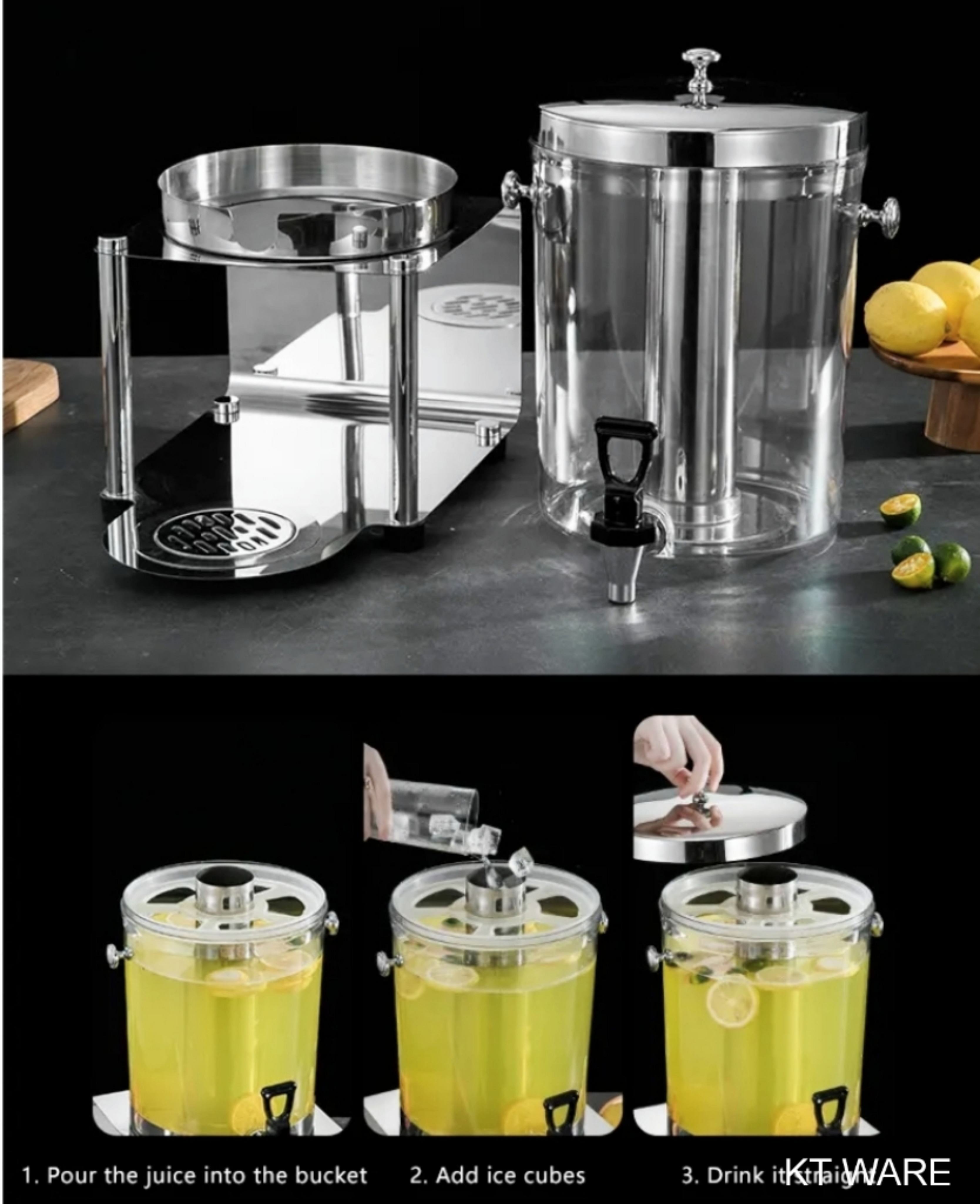 KT WARE 8L VIP STAINLESS STEEL JUICE DISPENSER WITH ICE CHAMBER JUICER ...