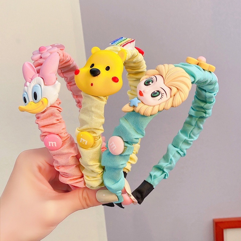 Cute Cartoon 3D Headband Disney Elsa Donald Duck Daisey Winnie The Pooh ...