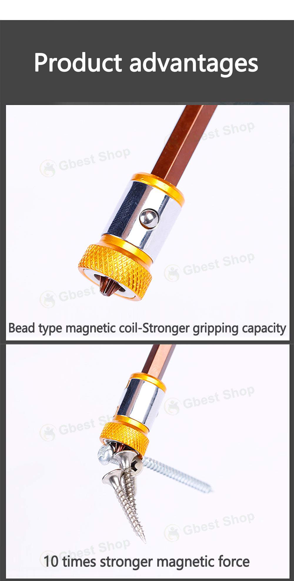 Screwdriver Magnetic Bit Holder Alloy Electric Magnetic Ring Universal ...