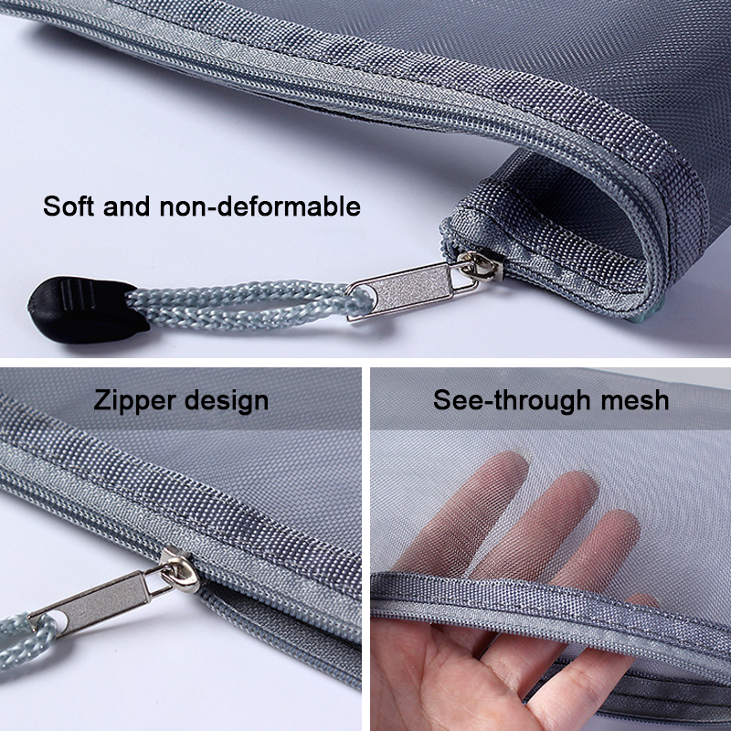 🇲🇾 Mesh Pencil Case Pencil Box Creative Cute Pencil Case Stationery Bag ...