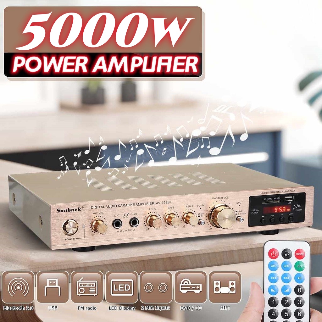🔥Ready Stock🔥1 year warranty🔥5000W Home Amplifier 5 Channel Power HiFi ...