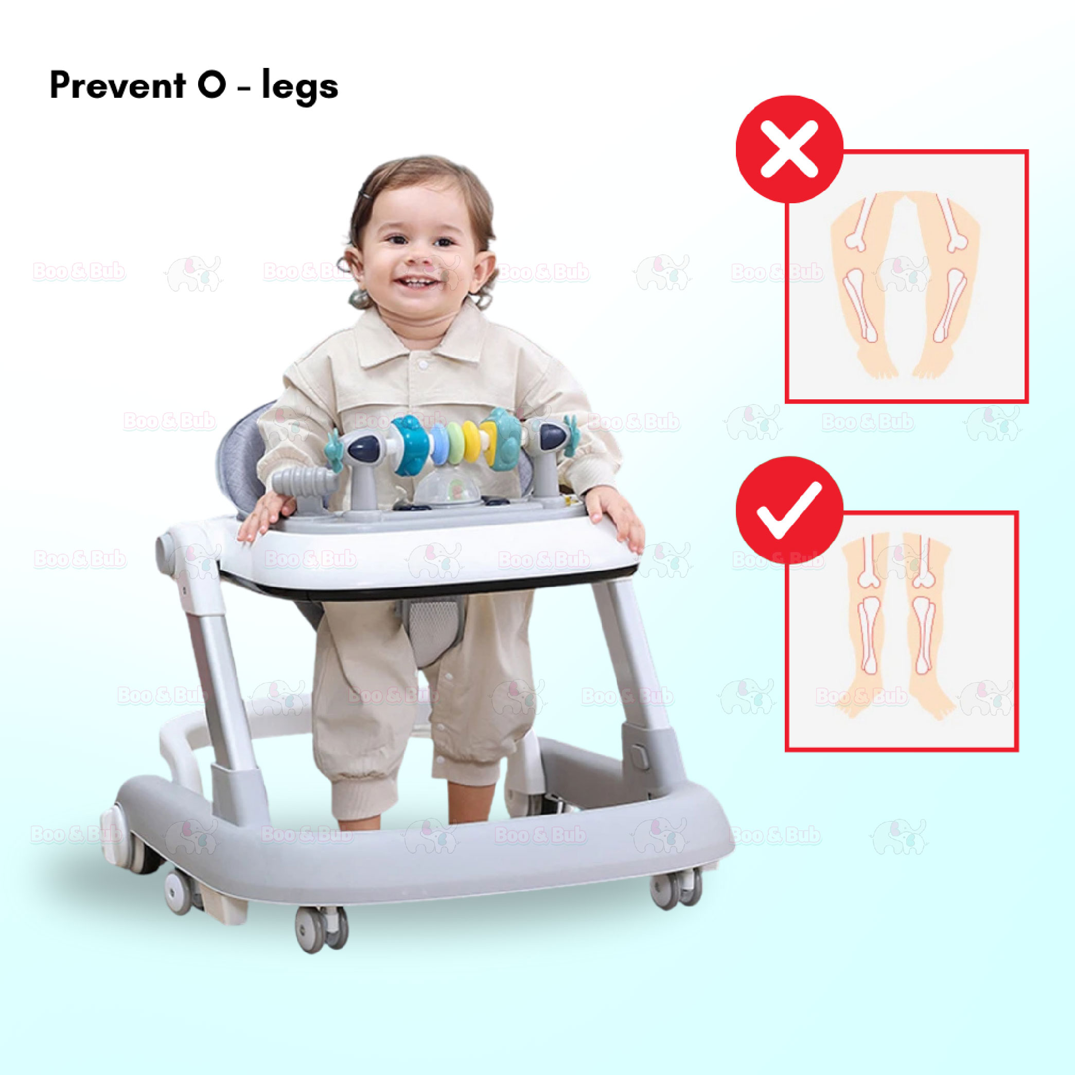 Boo&Bub 3in1 Baby Walker infant Learning Walking Car With Music ...