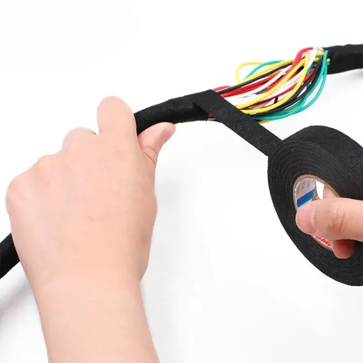 9/19/25MM Heat-Resistant Fabric Tape Car Cable Tape Electrical Tape ...