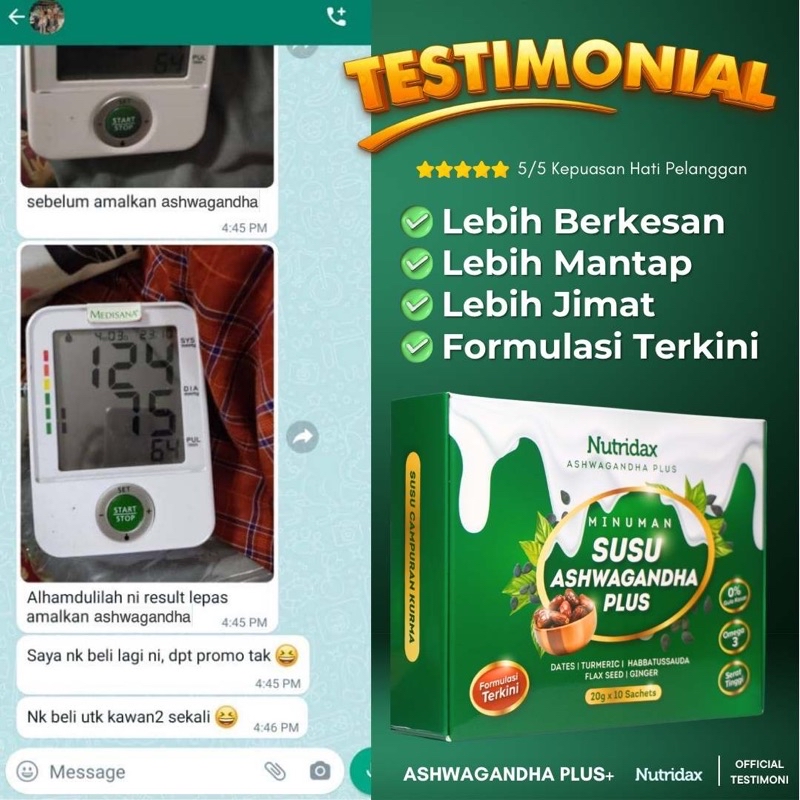 🔥ORIGINAL HQ🔥[READY STOCK] Nutridax Ashwagandha / Nutridax Beri Biru / Wattin / Aussie Apple Tea ...